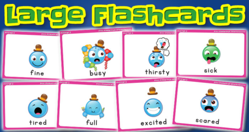 Free Feelings Flashcards, Games, and Worksheets